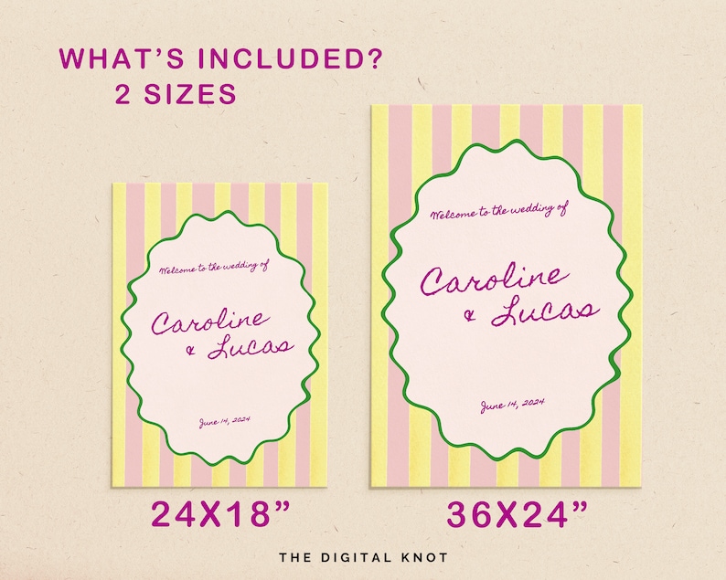 Wedding Welcome Sign Template Whimsical Wedding Sign Large Wedding Sign ...