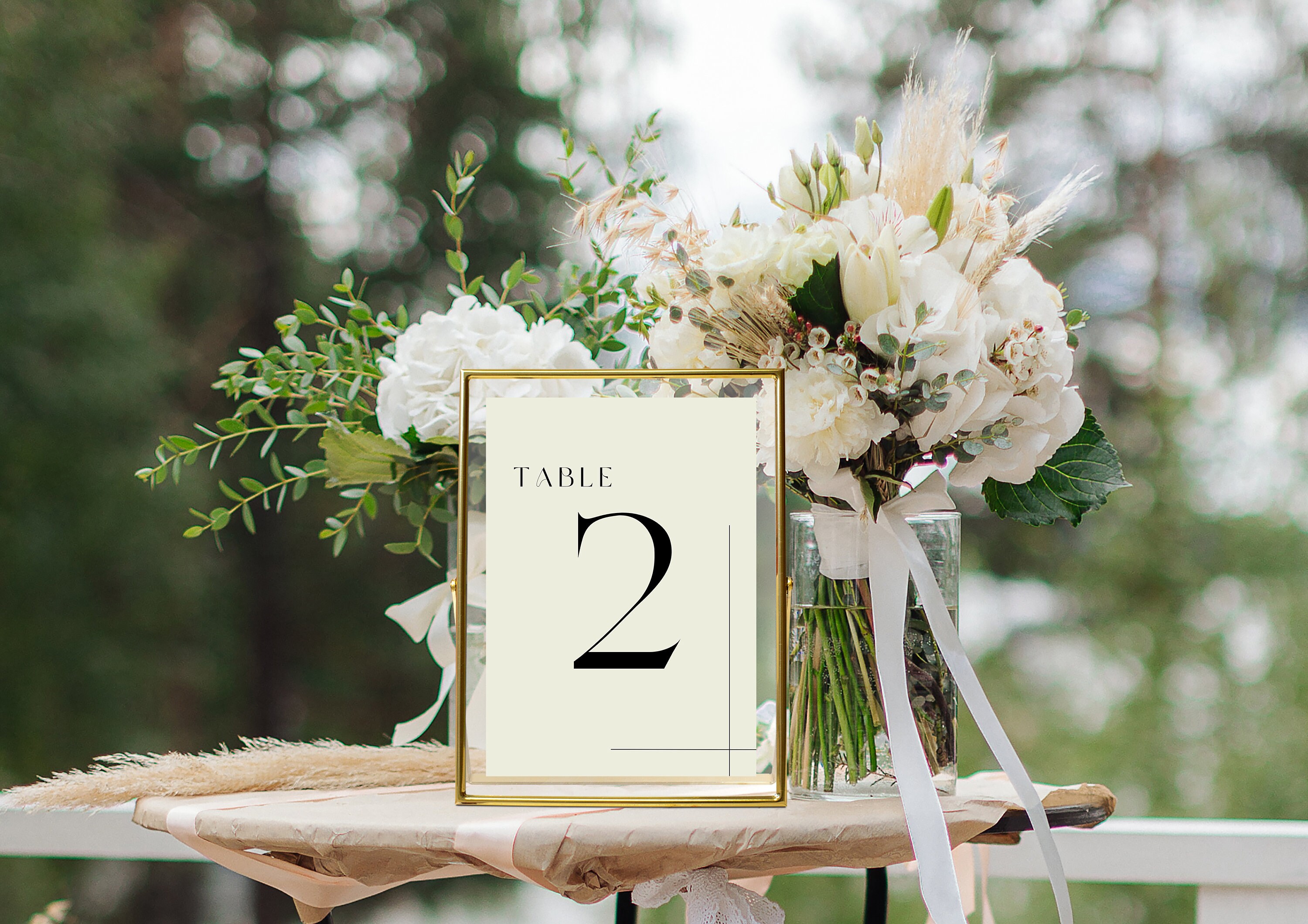 Wedding Table Numbers Printable Sage Green Table Numbers Template ...