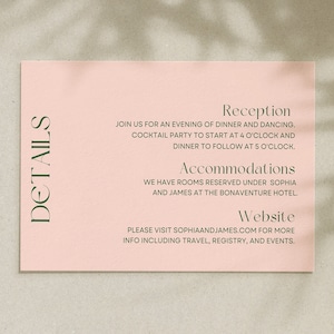 Wedding Invitation Suite Colorful Wedding Invitation Detail Card RSVP ...