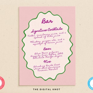 Double Sided Food and Drink Menu Template Place Card Settings Template ...