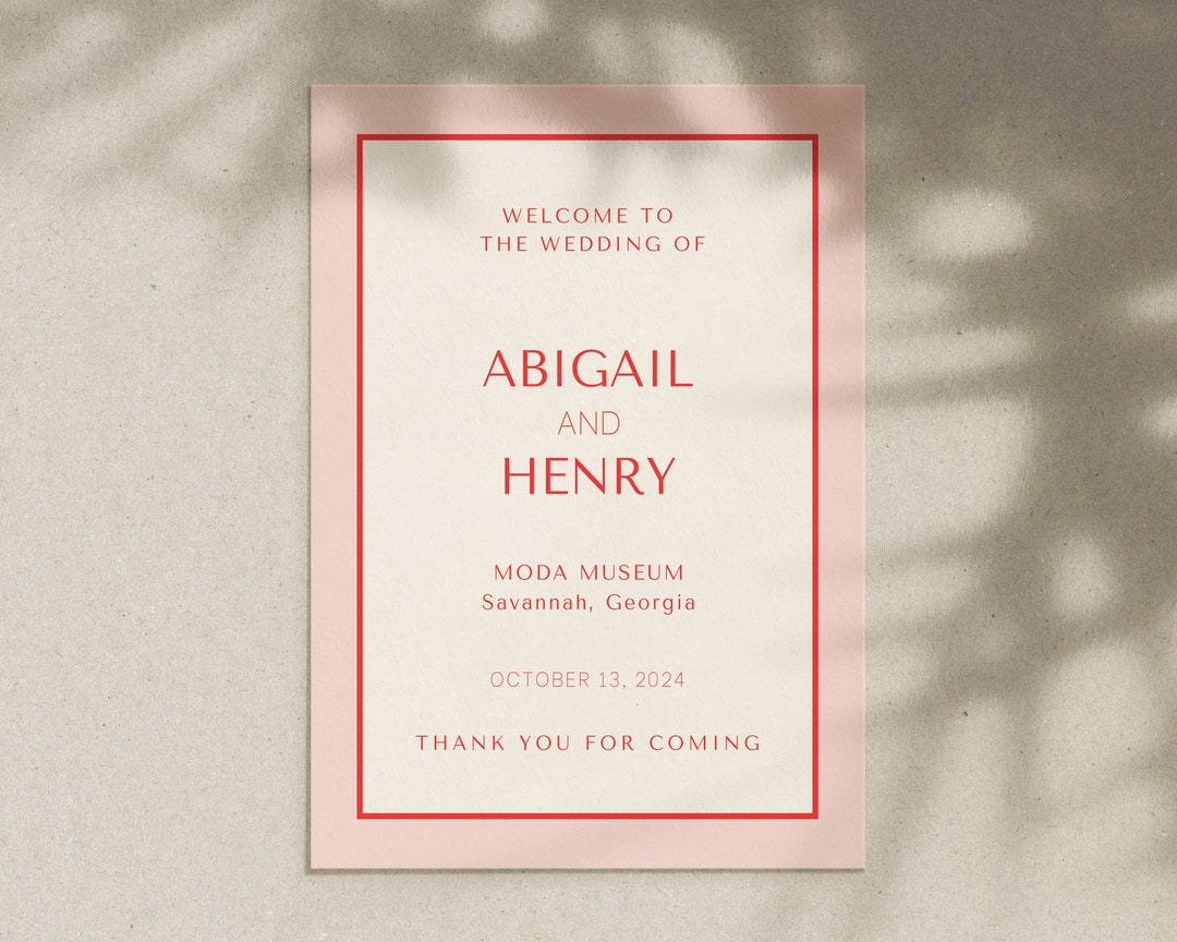 Wedding Welcome Sign Template Colorful Wedding Sign Large Wedding Sign ...