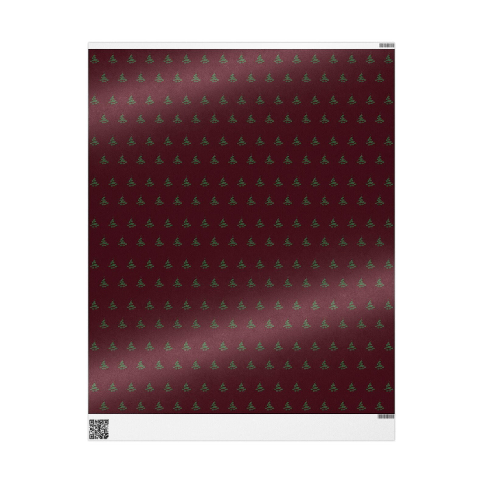 Christmas Custom Wrapping Paper, Wine Red and Green Wrapping Paper, Red ...