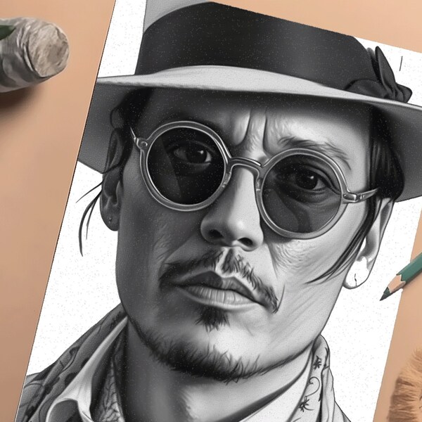 Johnny Depp Coloring Book - Etsy