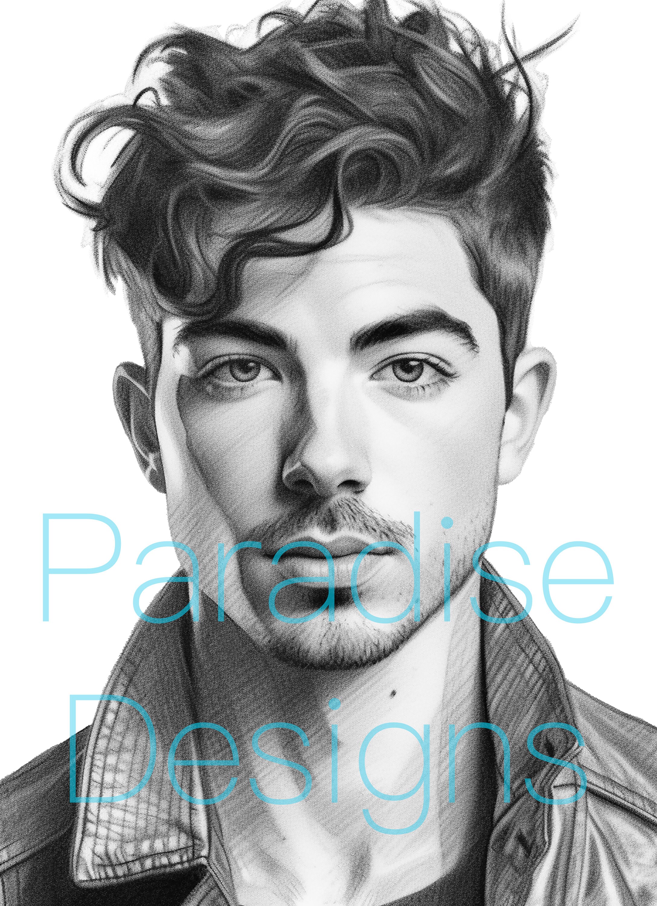 Joe Jonas Printable Coloring Page | Greyscale Celebrity Coloring Book ...