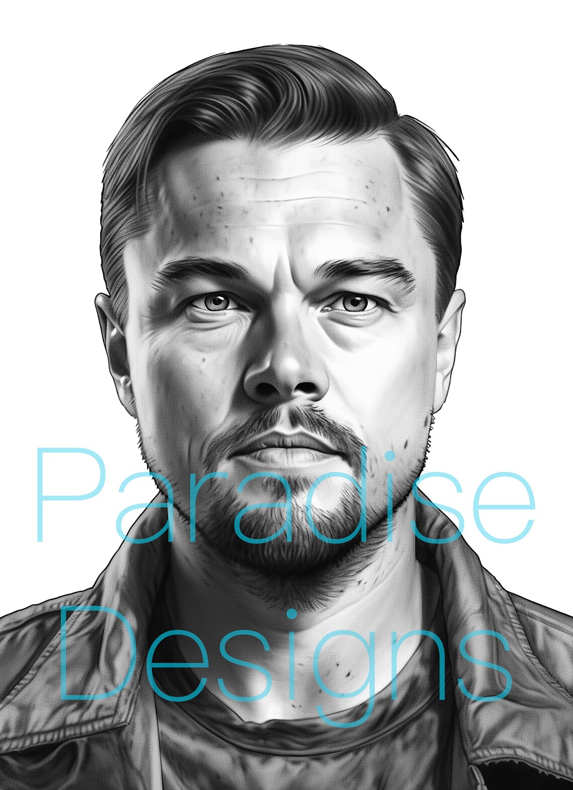 Leonardo Dicaprio Printable Coloring Page | Greyscale Celebrity ...