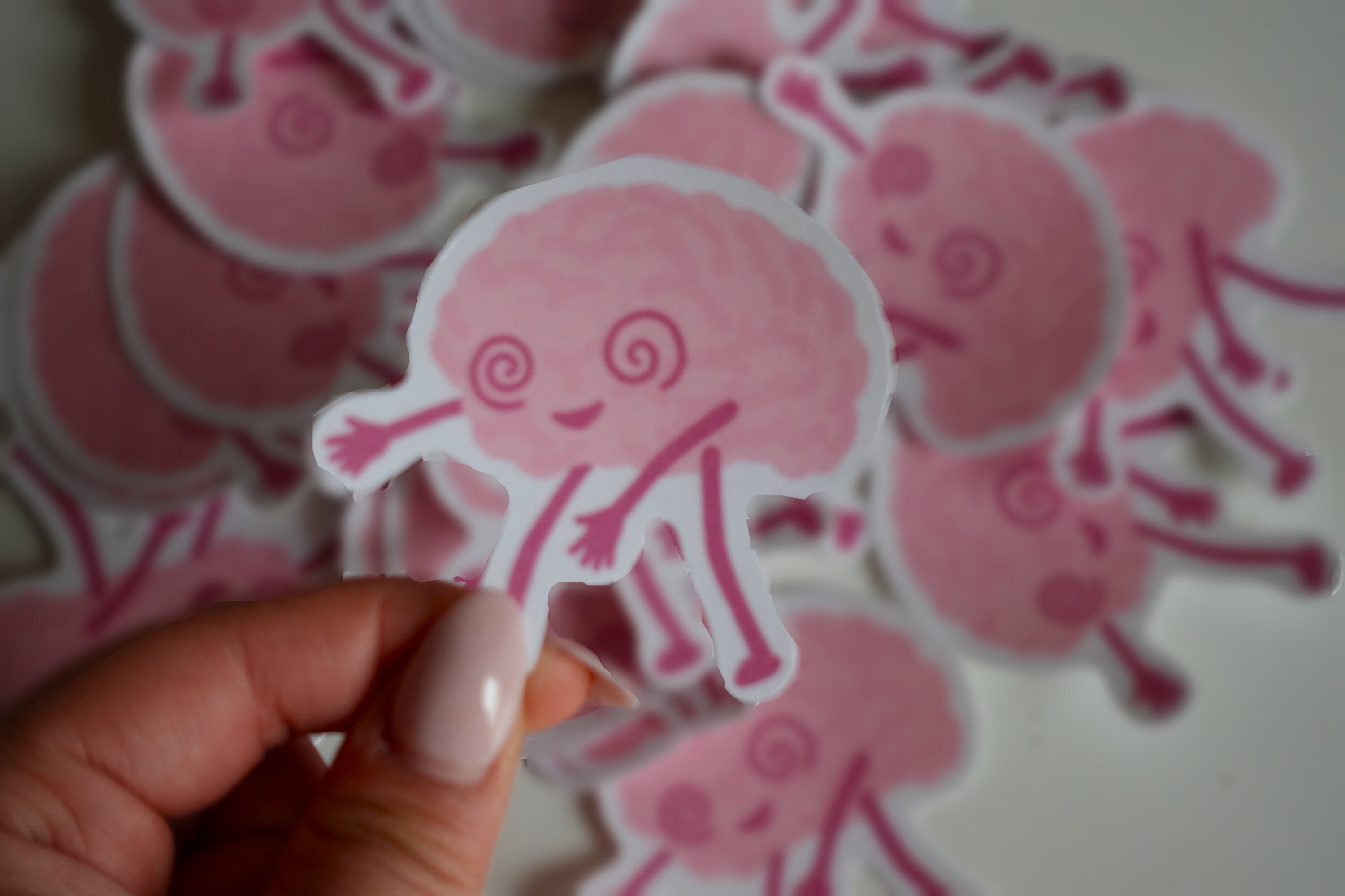 STICKER Crazy but Happy Cute Brain Sticker - Etsy