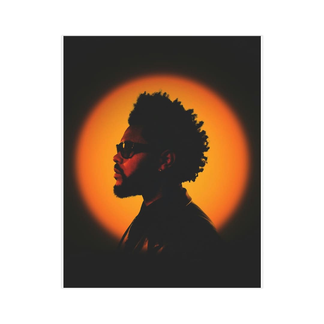 The Weeknd Poster Silhouette - Etsy