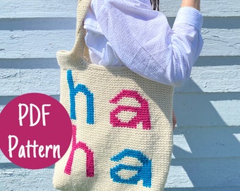 Blue Flower Crochet Tote Bag Pattern Digital Download - Etsy UK