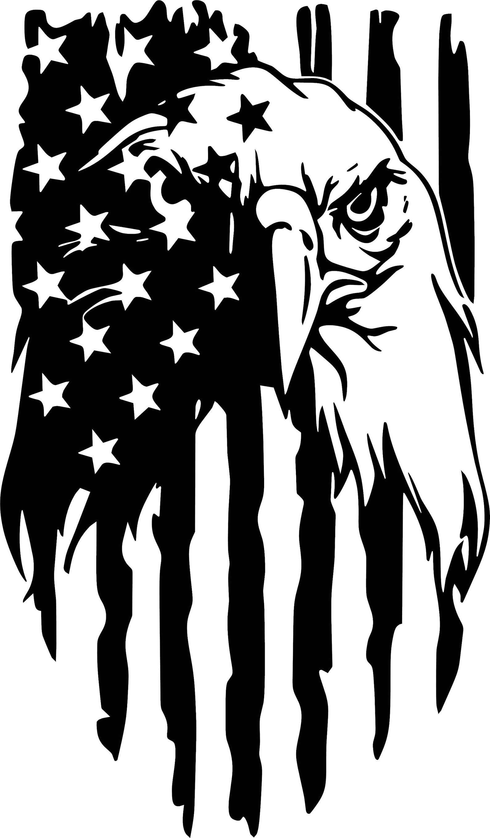 Eagle American Flag Car Decal - Etsy