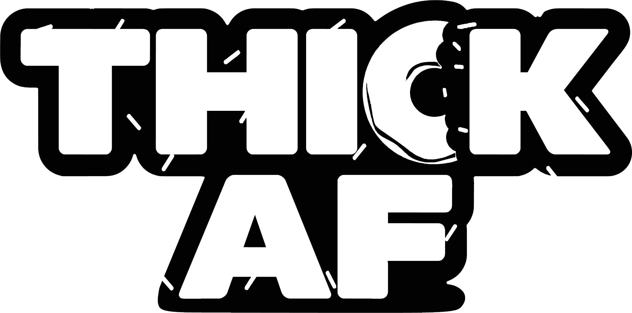 Thick AF Decal - Etsy