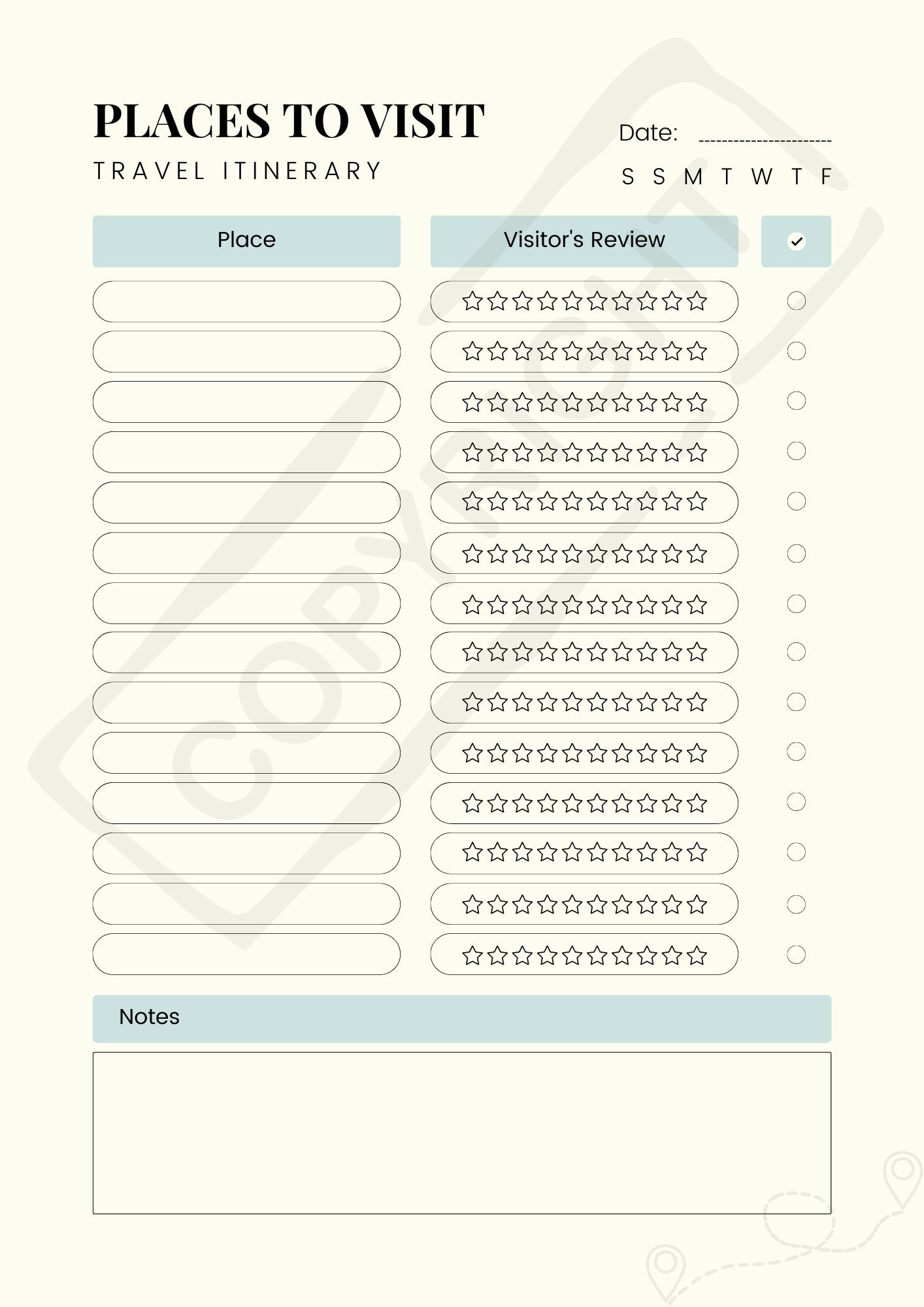 Digital Travel Planner Printable Travel Itinerary Trip Organizer ...
