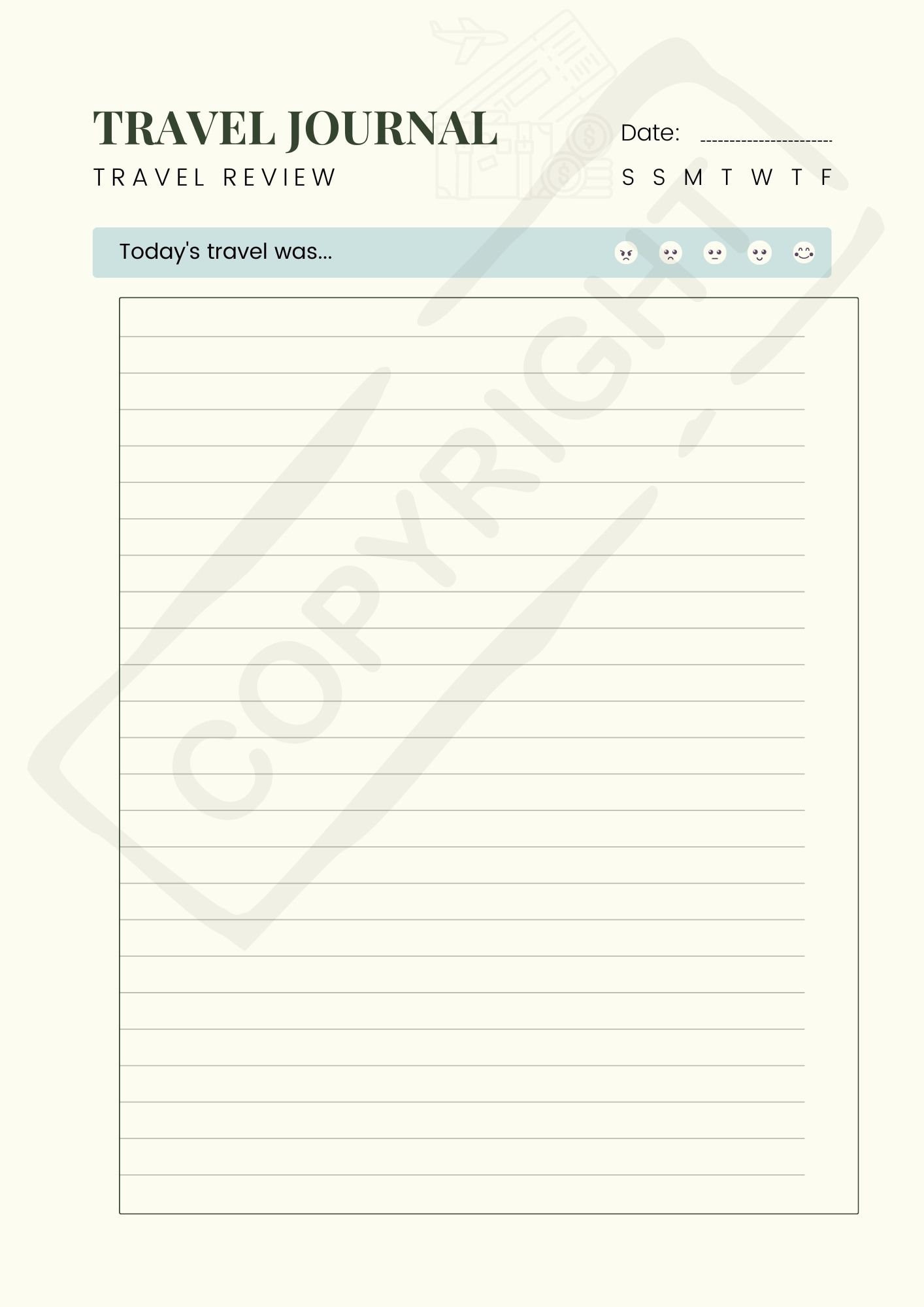 Digital Travel Planner Printable Travel Itinerary Trip Organizer