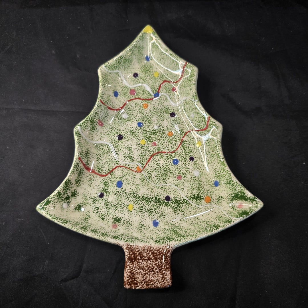 Handmade Ceramic Christmas Tree Shaped Candy Dish or Serving Tray - Etsy