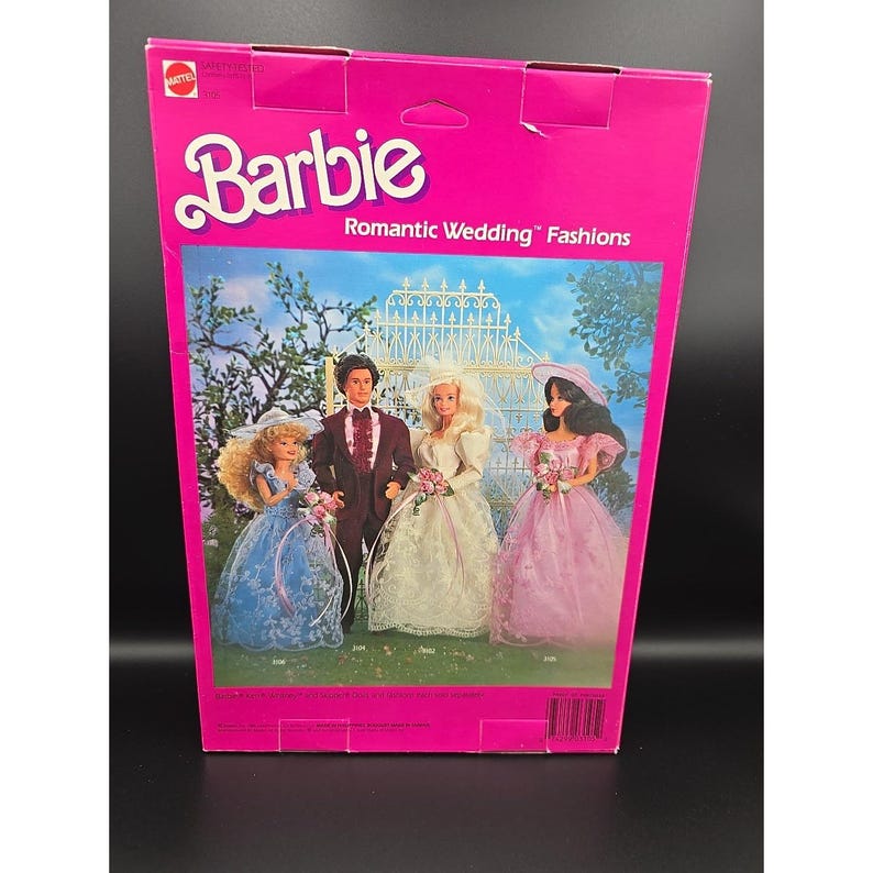 1986 Mattel Barbie Romantic Wedding Party Dress Skipper Pink Outfit ...