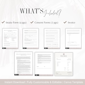 Editable Relationship Coach Client Forms, Couple Therapy Guide (CANVA ...