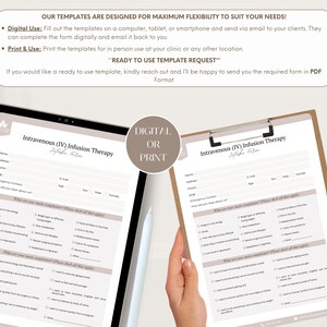 IV Hydration Therapy Forms Bundle: Client Consultation CANVA Template ...