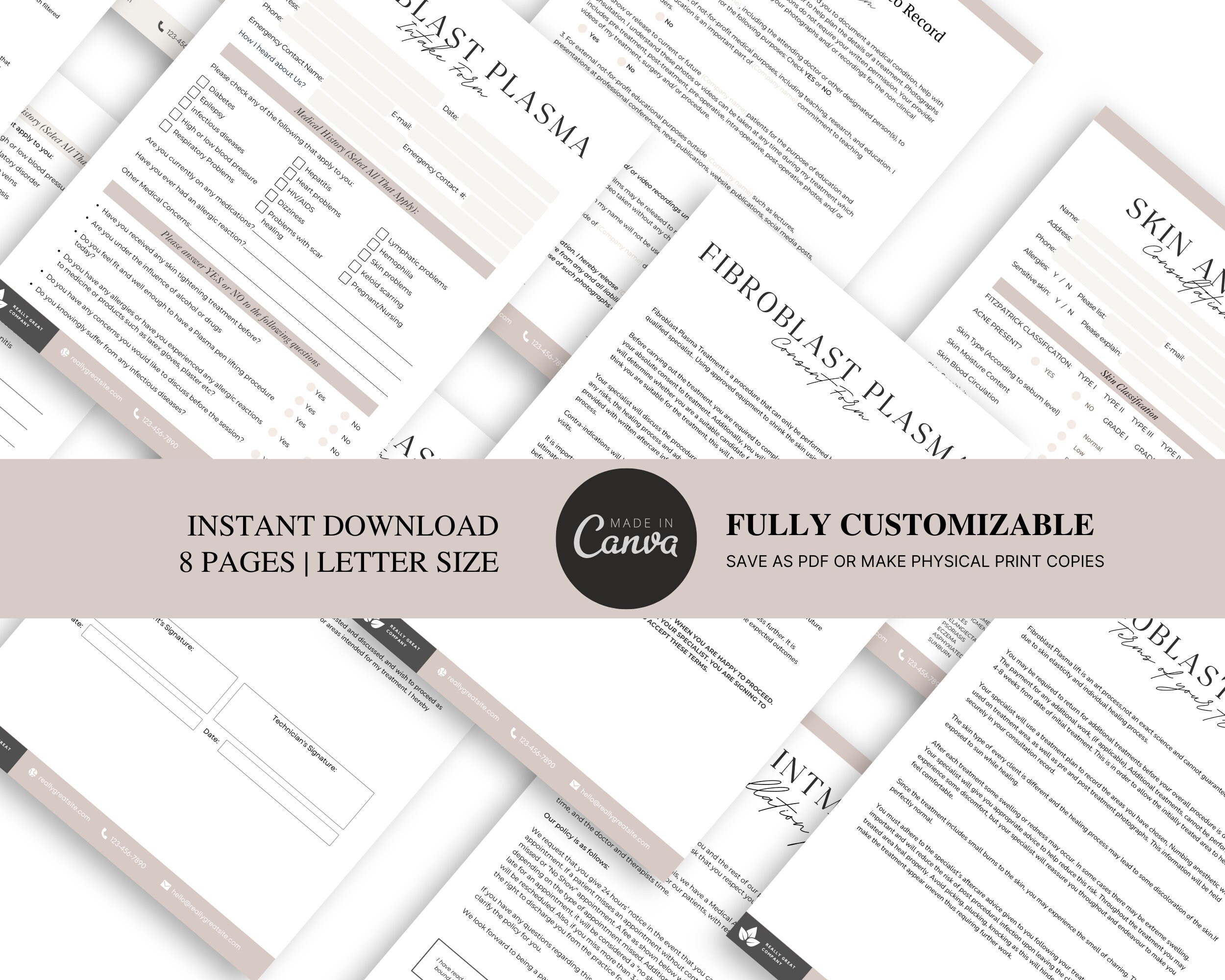 Fibroblast Plasma Intake and Consultation Forms, Fibroblast Consent ...