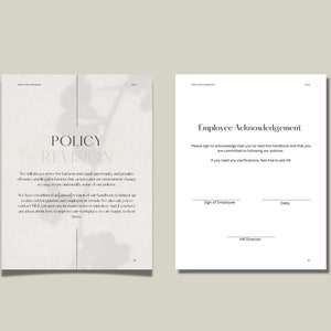 Employee Handbook Template,comprehensive Employee Handbook for ...