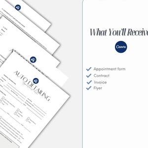 Auto Detailing Forms Bundle,editable Auto Detailing Service Agreement ...