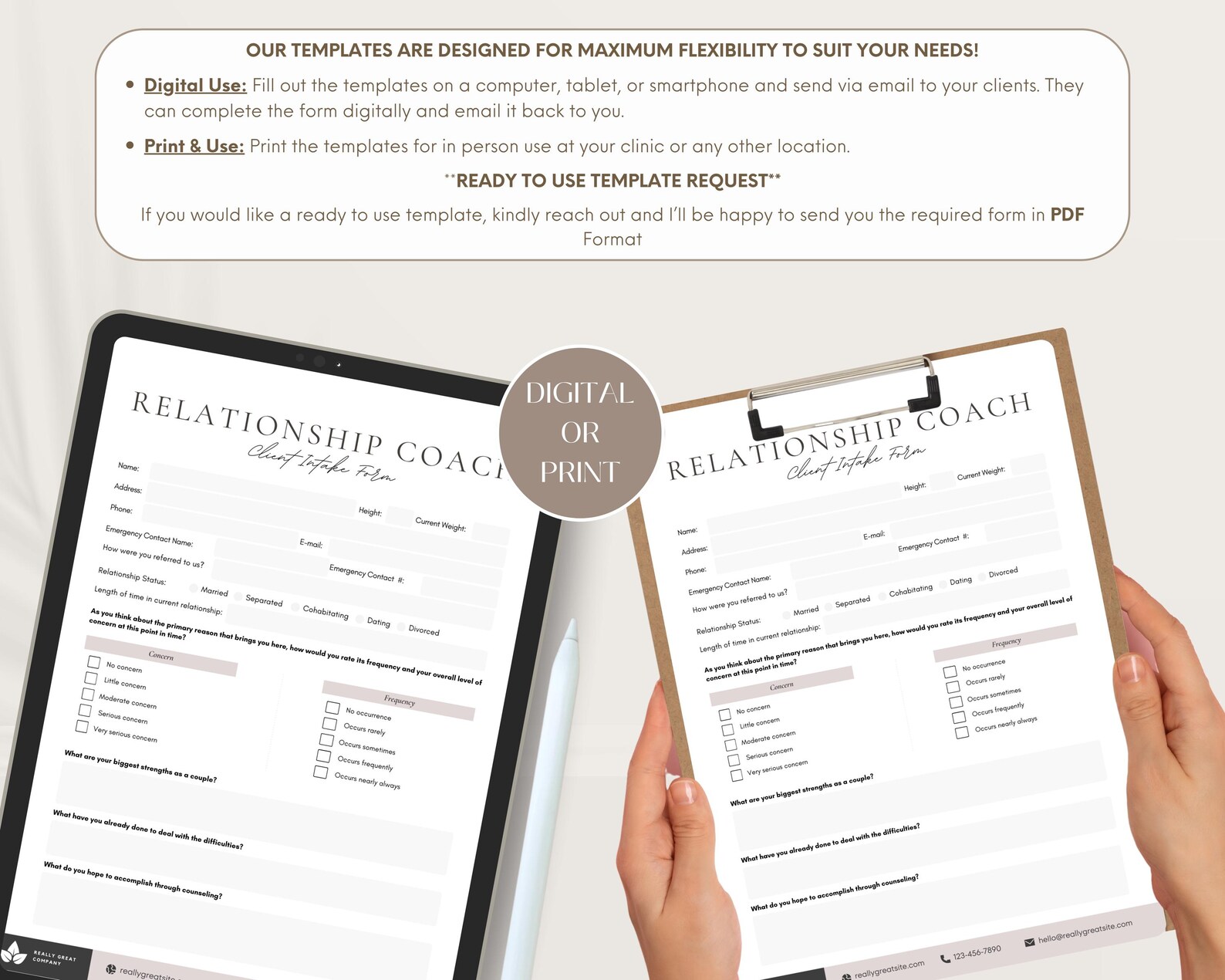 Editable Relationship Coach Client Forms, Couple Therapy Guide (CANVA ...