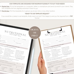 Nutritionist Consultation Forms Bundle, Client Intake, Canva Template ...
