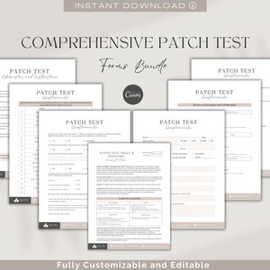 Editable Patch Test Consent Waiver Form Template for Beauty Salon ...