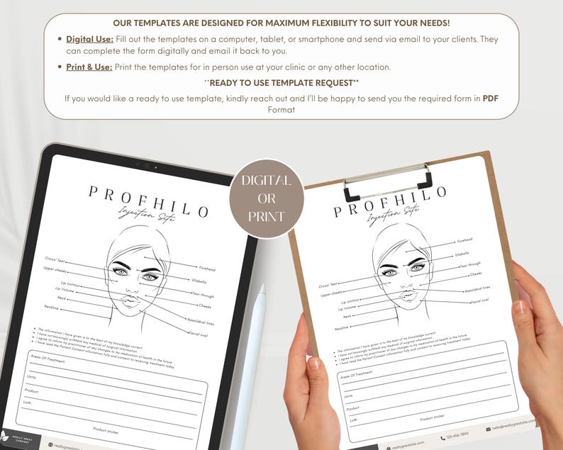 Profhilo Forms Bundle: Medspa Client Intake, Consent, Injection Site ...