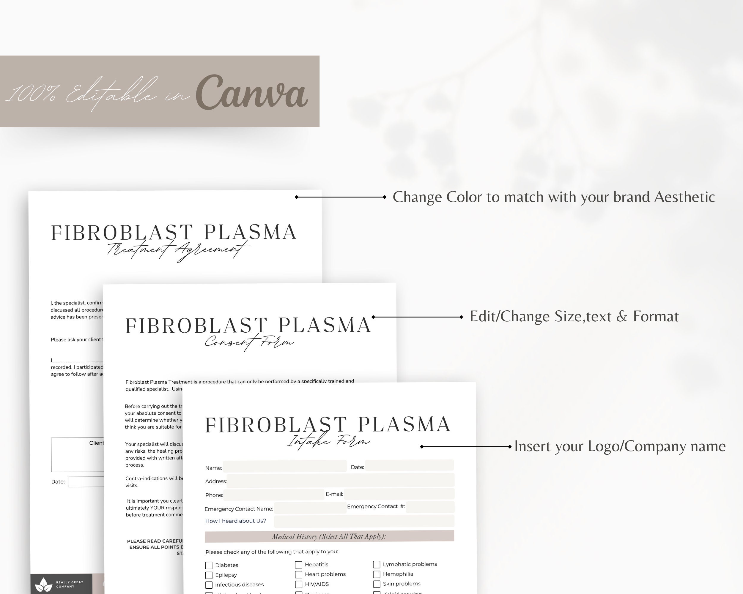 Fibroblast Plasma Intake and Consultation Forms, Fibroblast Consent ...