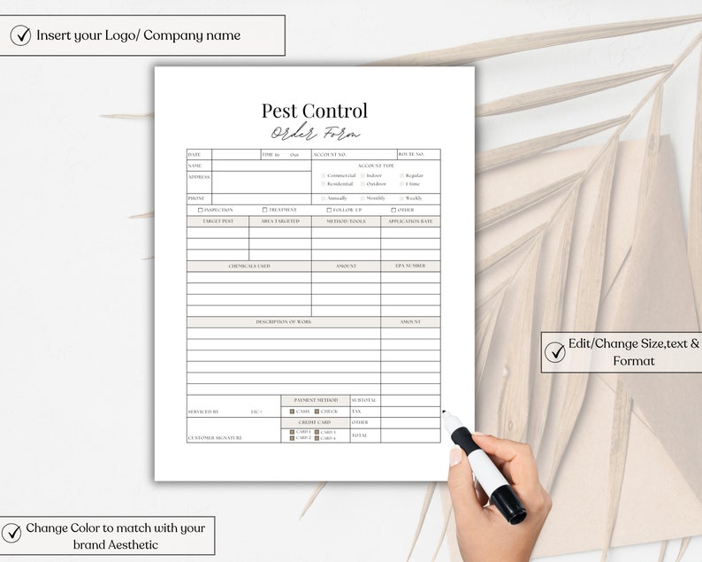 Pest Control Service Agreement Template,exterminator Service Notice ...