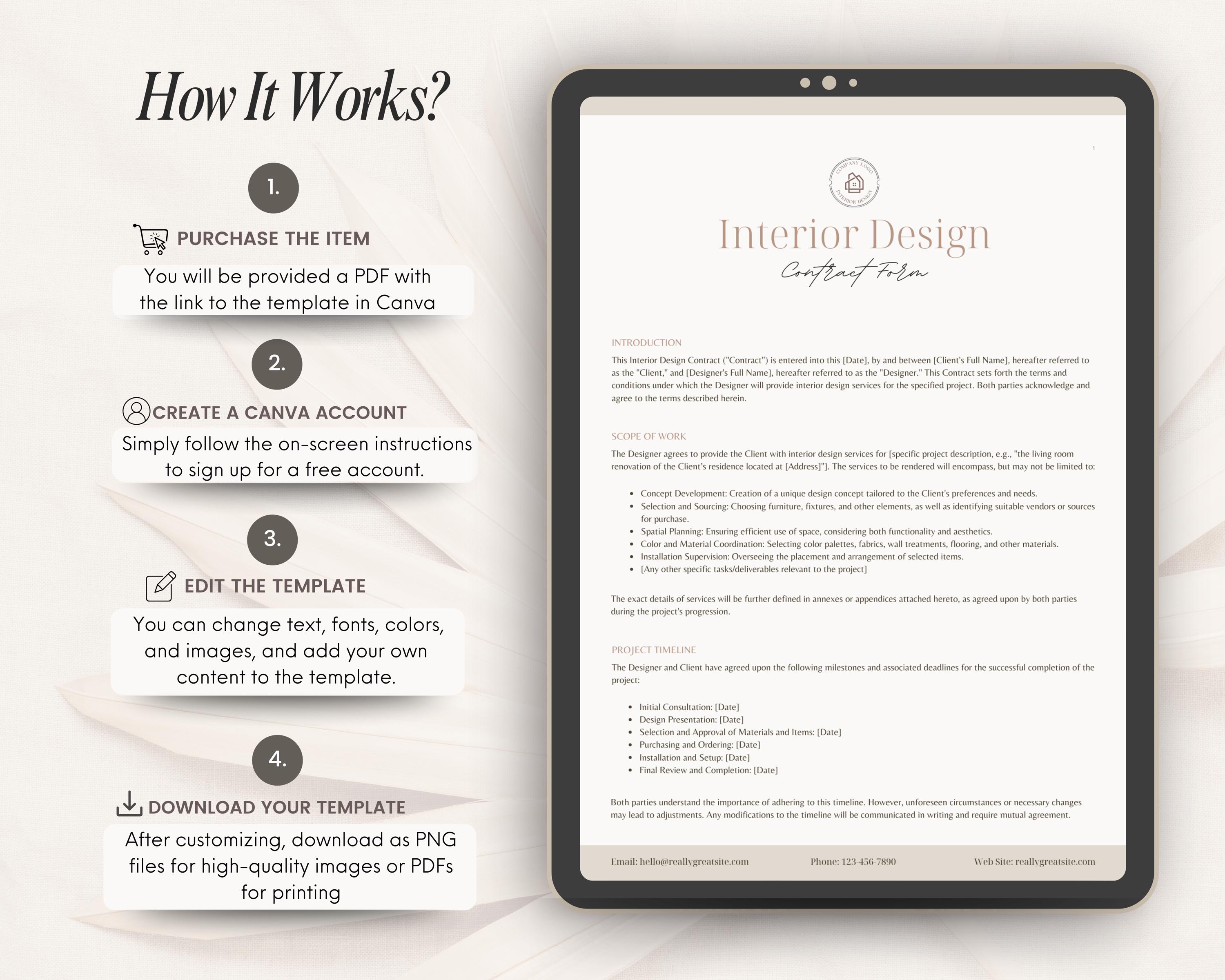 Interior Designer Service&project Proposal Template,freelance Interior ...