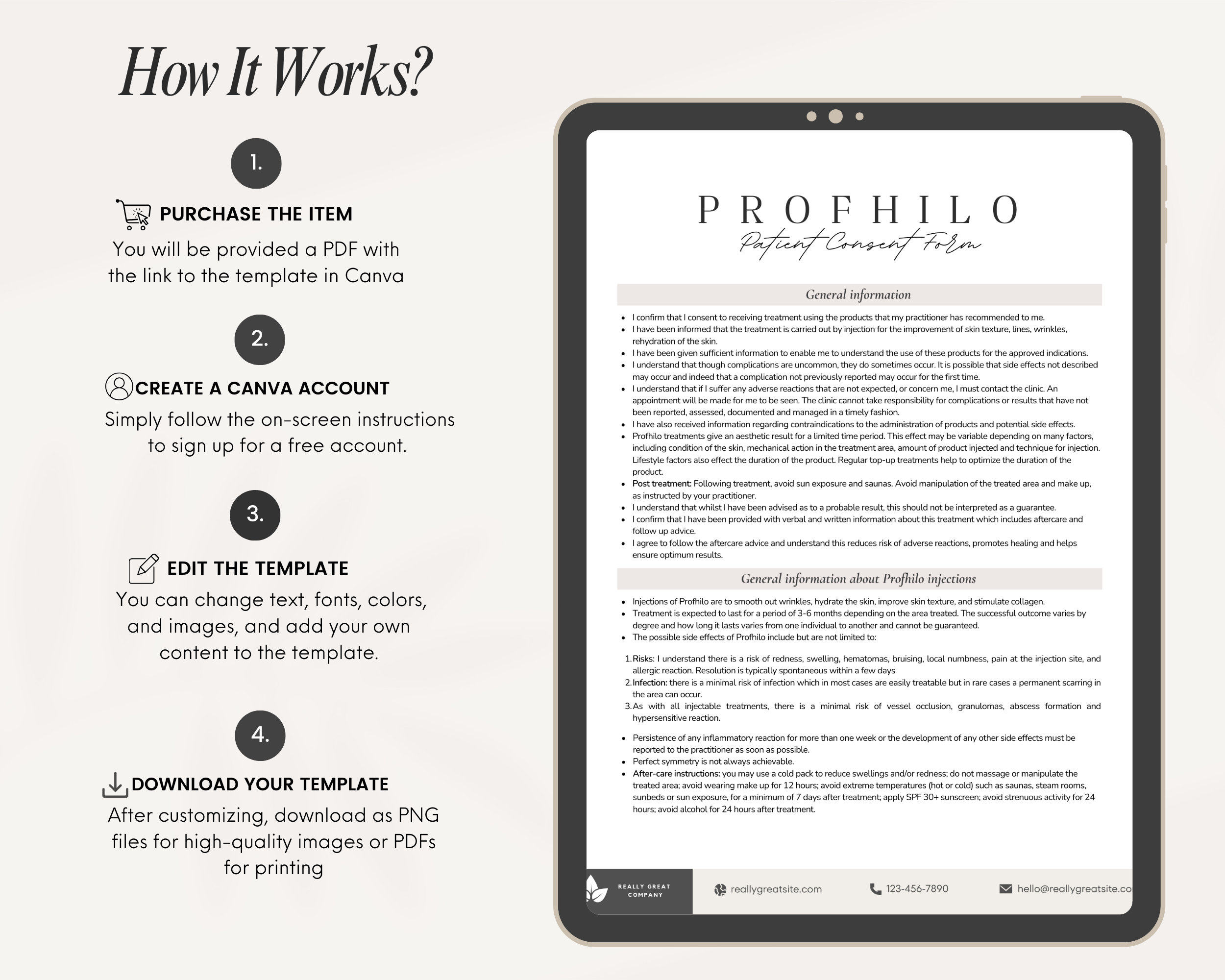 Profhilo Forms Bundle: Medspa Client Intake, Consent, Injection Site ...