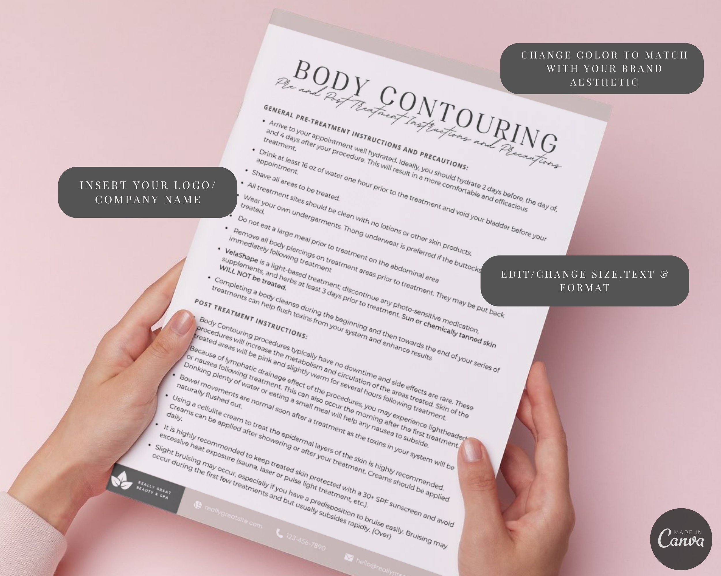 Body Contouring Forms,editable Body Contouring Intake Forms,body ...