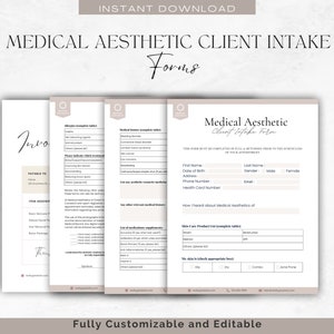 Medical Aesthetic Client Intake Form,client Intake Form,medical Intake ...