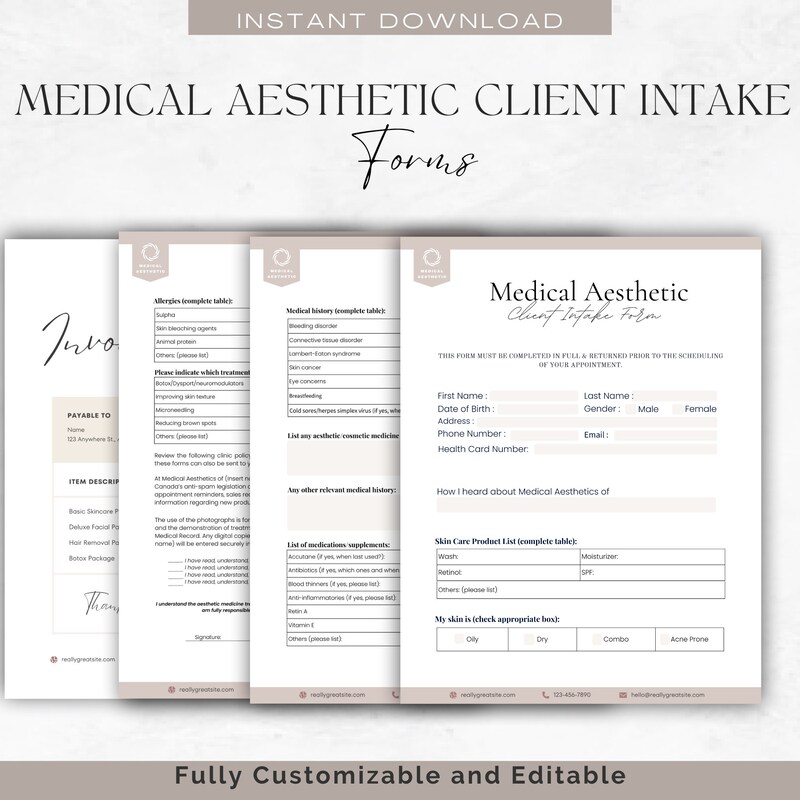 Medspa Intake Form - Etsy