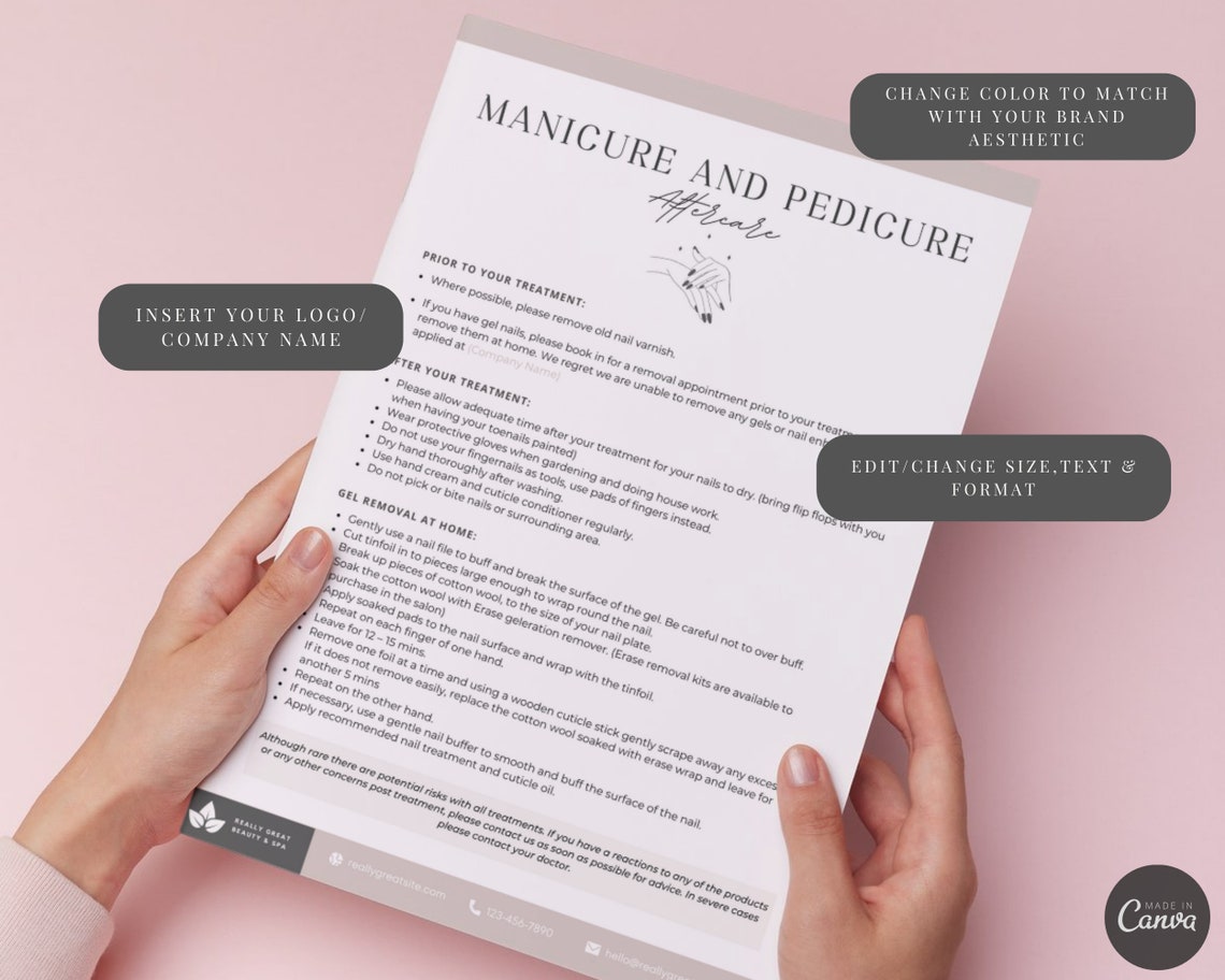 Nail Salon Client Intake Form,nail Technician Consultation Forms,nail ...