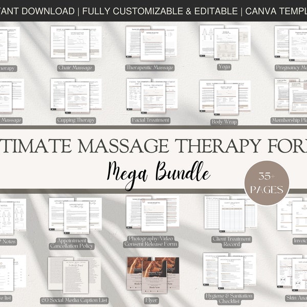 Spa Paperwork - Etsy