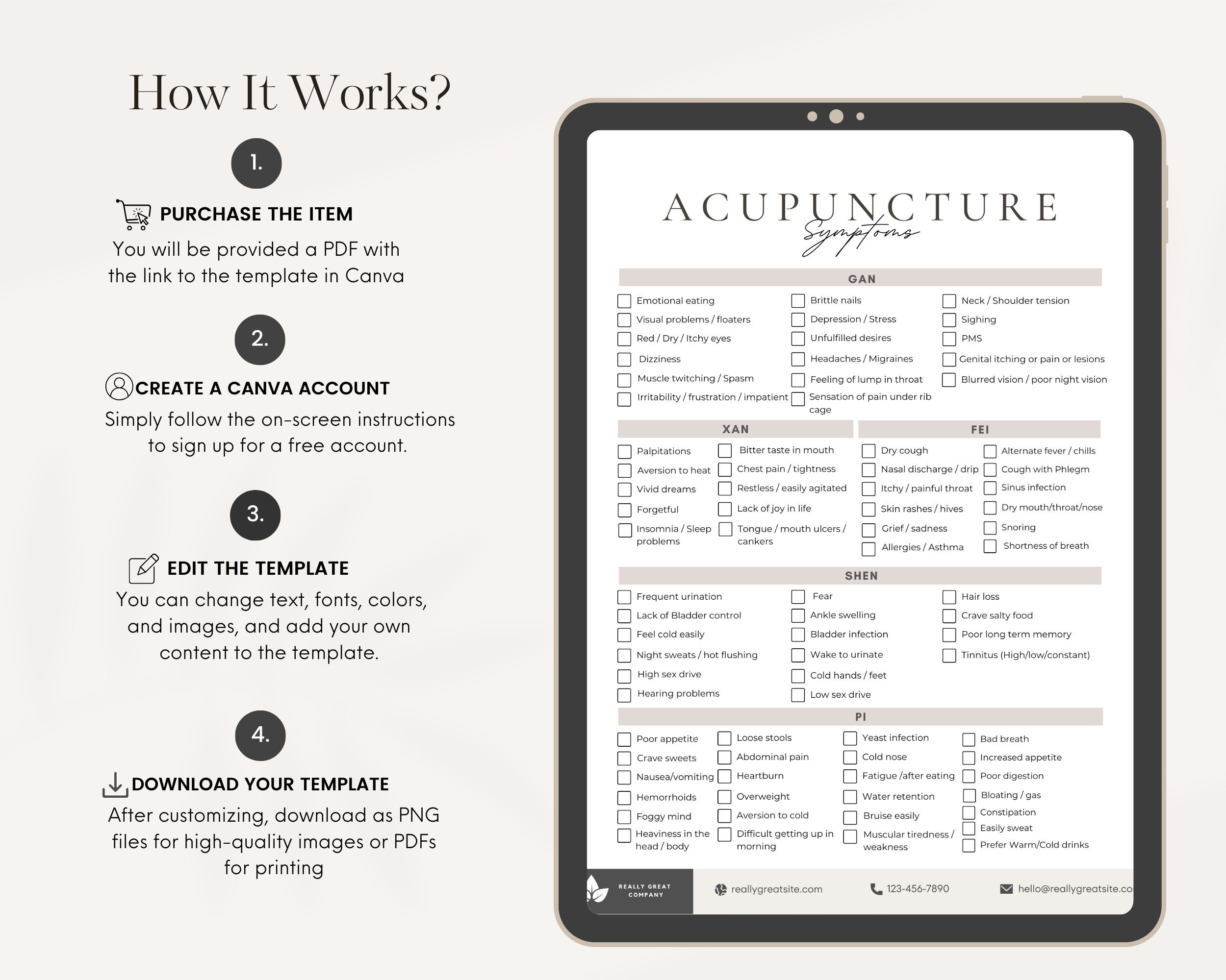 Acupuncture Consultation Form Template Bundle,editable Acupuncture ...