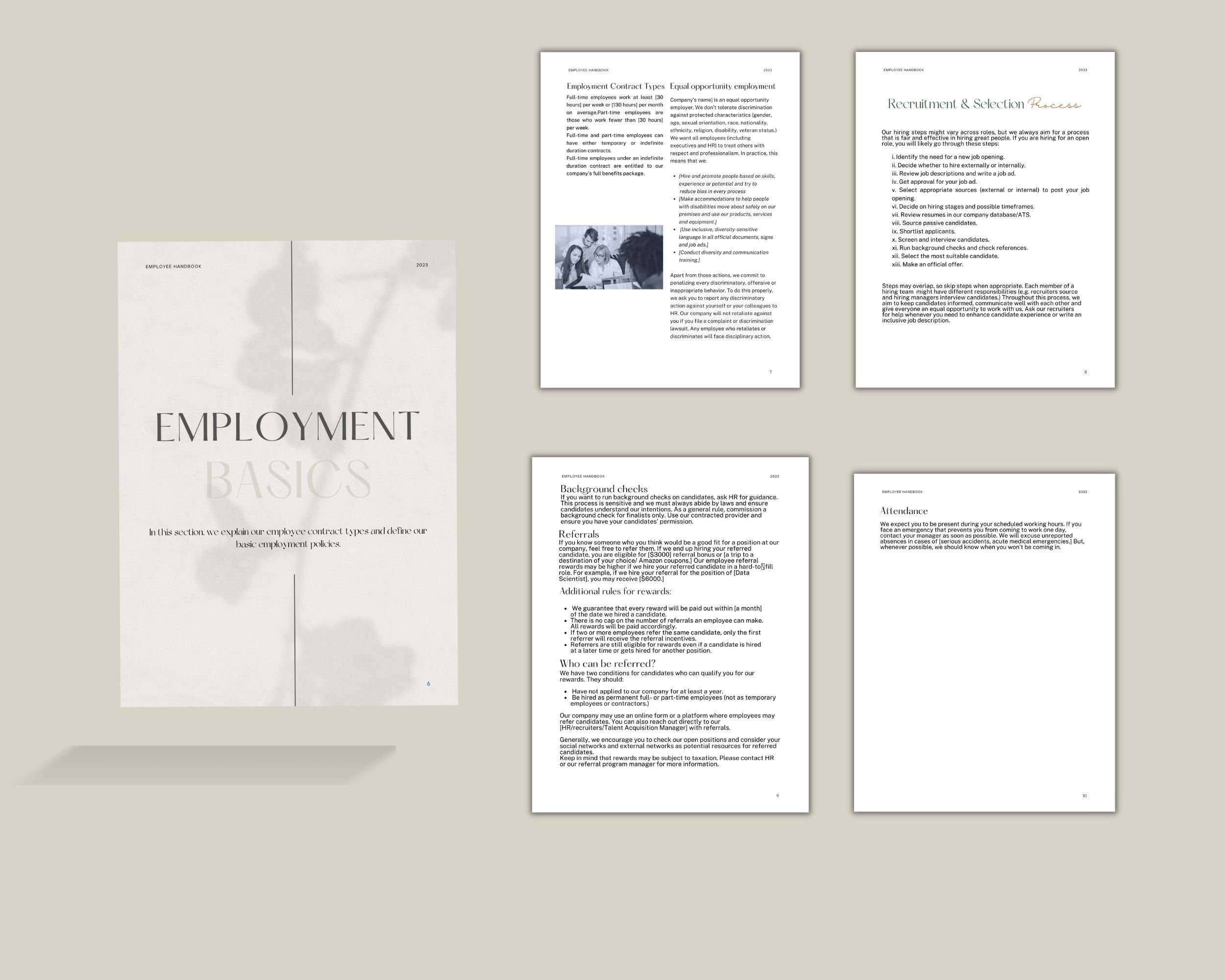 Employee Handbook,employee Manual,employee Onboarding,welcome Packet ...