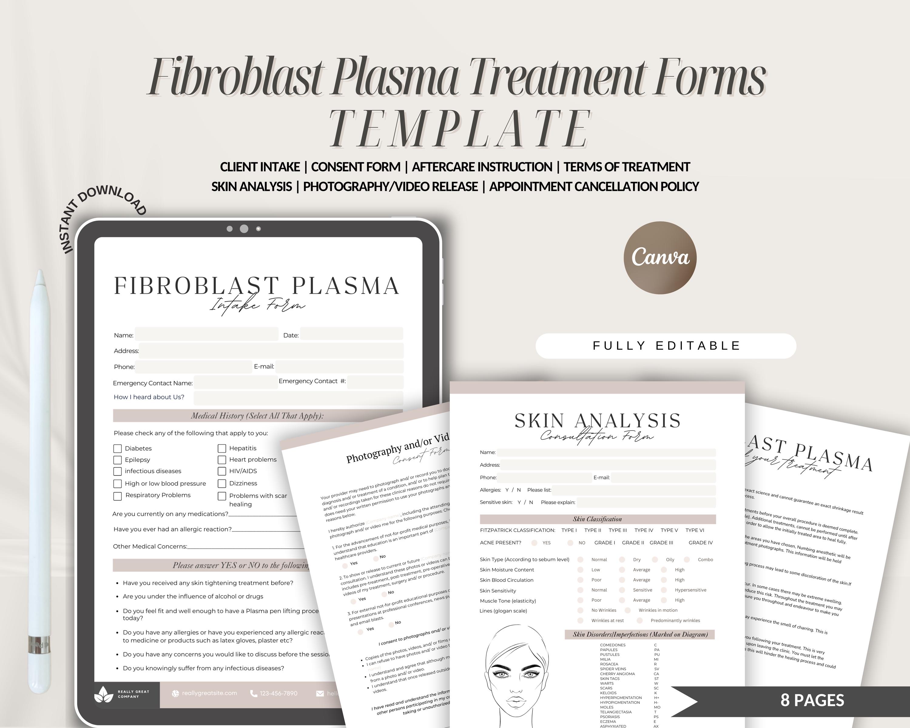 Fibroblast Plasma Intake and Consultation Forms, Fibroblast Consent ...