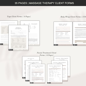 Editable Massage Therapist Forms Bundle, Massage Therapy Forms Packet ...