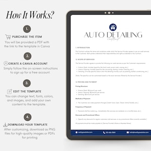 Auto Detailing Forms Bundle,editable Auto Detailing Service Agreement ...