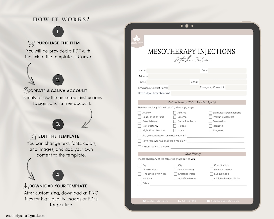 Editable Med Spa Forms Bundle With Consent Forms and Aesthetician ...