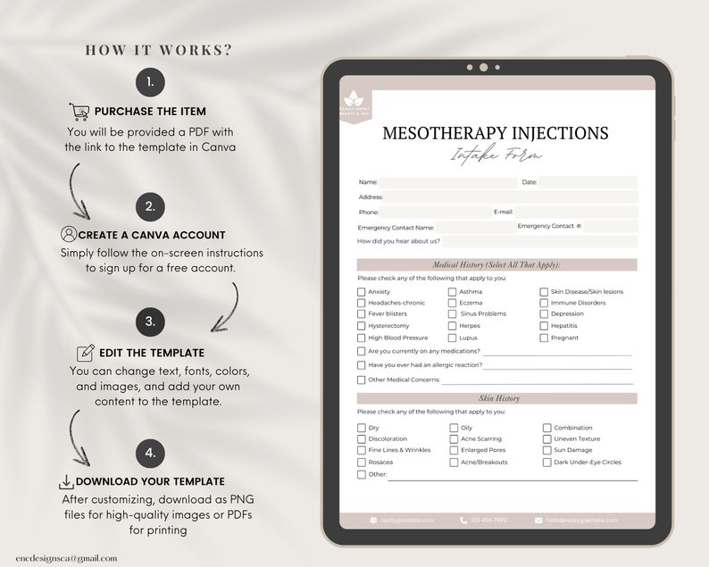 Med Spa Client Forms Bundle,client Intake Forms, Medical History ...
