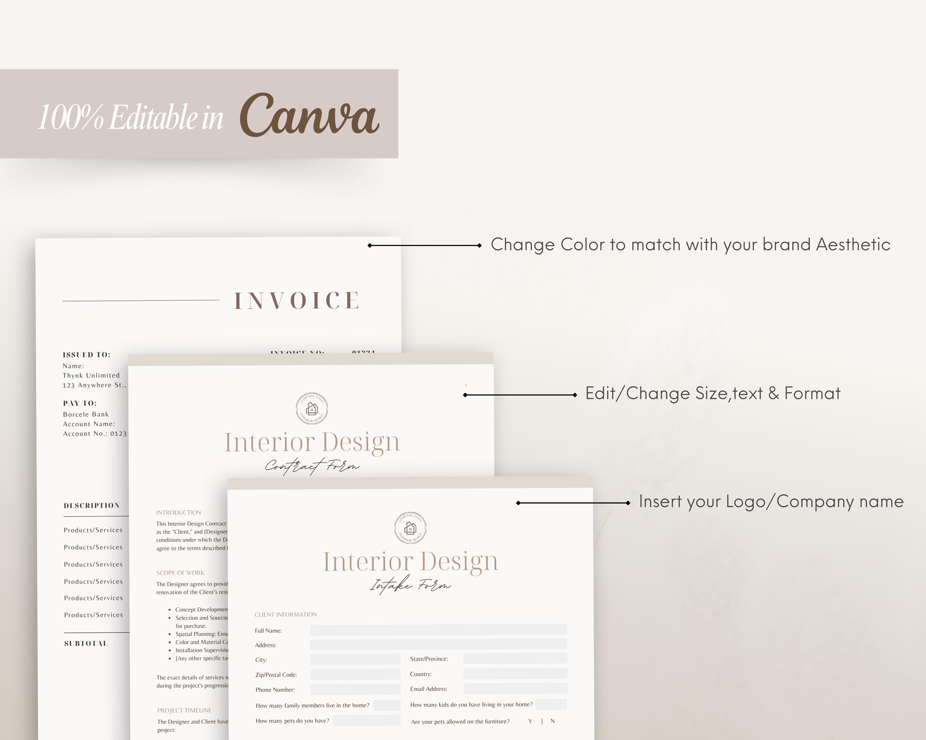 Interior Designer Service&project Proposal Template,freelance Interior ...