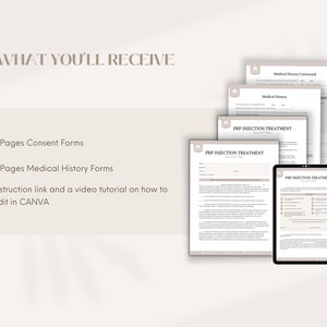 PRP Platelet Rich Plasma Consent, Treatment, and Consultation Forms ...