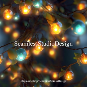 Enchanting Fairy Light Patterns: 10 Warm & Colorful Seamless Patterns ...