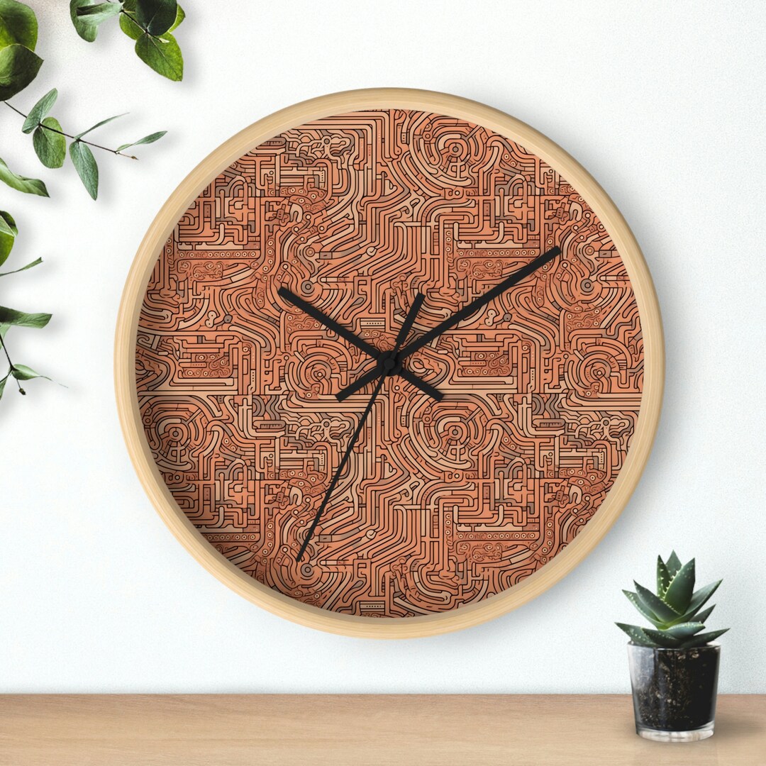 Seamless Maze Wall Clock: Handmade Artistic Design for a Mesmerizing ...