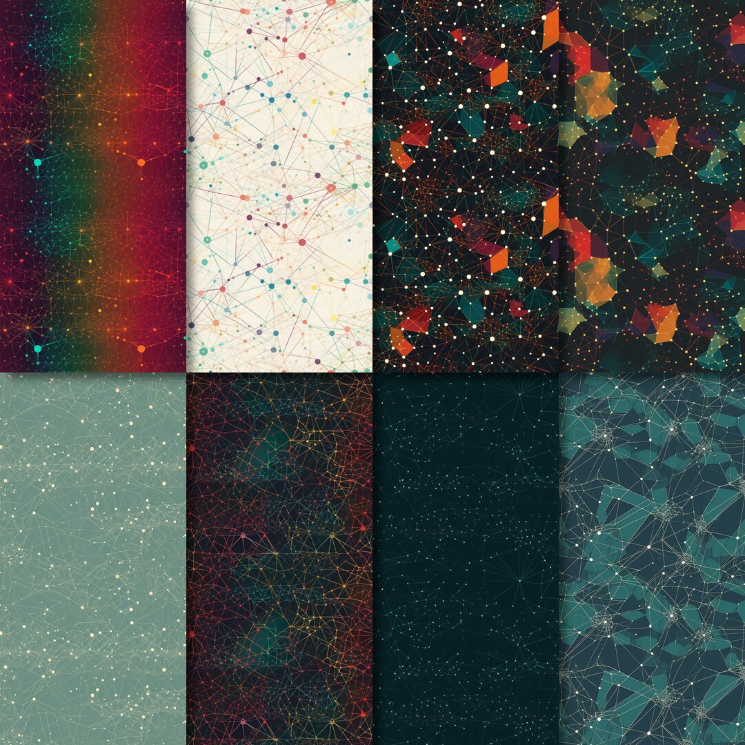 Abstract Networks - 10 Seamless Patterns - Etsy