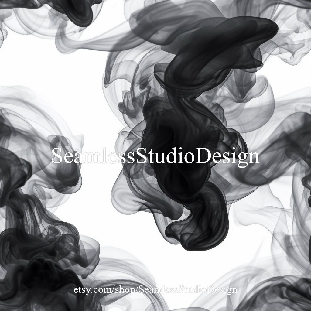 10 Beautiful Seamless Smoke Patterns - White, Black, Yellow and Purple ...