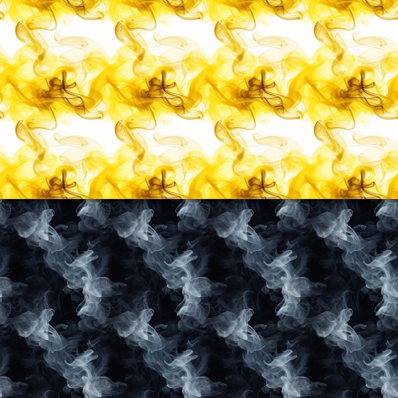 10 Beautiful Seamless Smoke Patterns - White, Black, Yellow and Purple ...
